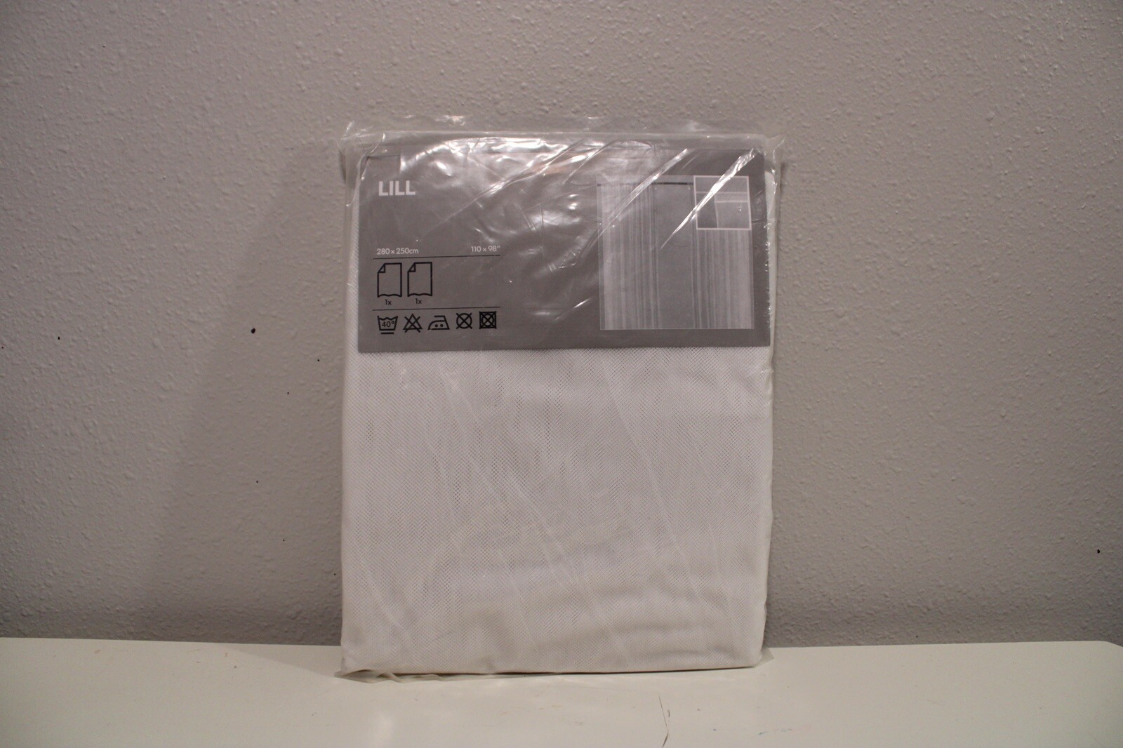IKEA 901.119.80 Lill Sheer 2 Panels 98 X 110 in Curtain - White for ...