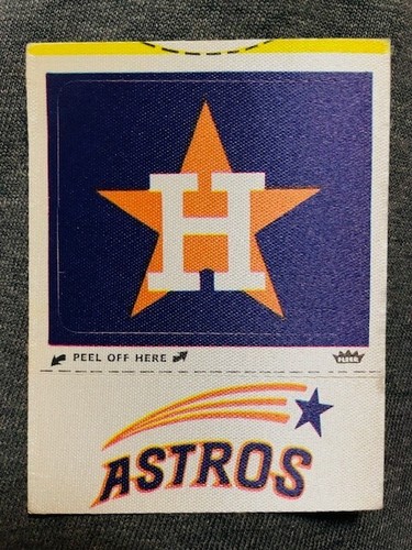 1968-72 Fleer Cloth Stickers Houston Astros Team Logo Patch Card Rare ...