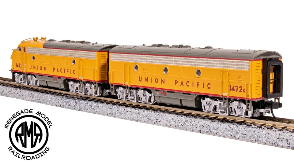 Broadway Limited 7762 N Scale EMD F7 AB UP 1472 1472C AB Paragon 4 ...