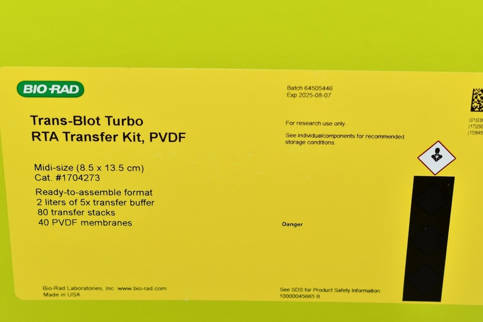 NEW Bio-Rad 1704273 Trans-Blot Turbo RTA Midi 0.2 m PVDF Transfer Kit ...