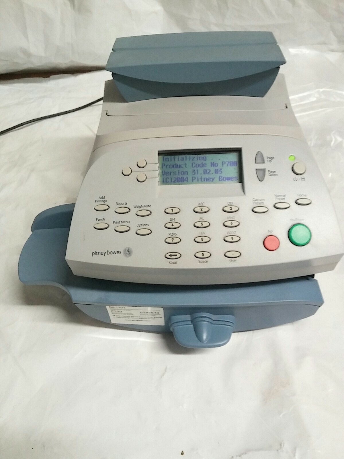 P700 PITNEY BOWES MACHINE READ NOTES FOR PARTS OR REPAIR FREE SHIPPING ...