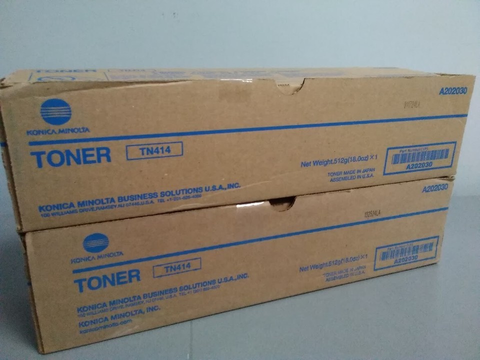 Konica Minolta A202030 TN414 Black Toner Cartridge Lot of 2 | eBay
