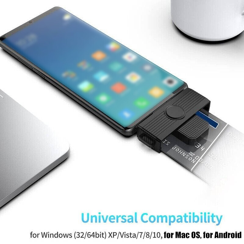 USB C Smart Card-Reader, Adapter CAC Kartenleser für Windows für ...