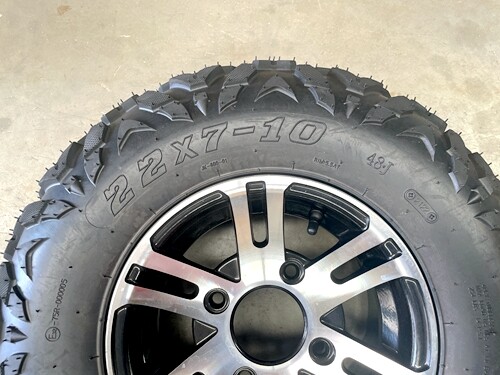 10 inch Complete Wheel Alloy Rim Tyre Quad ATV Buggy Gokart 4 Stud ...