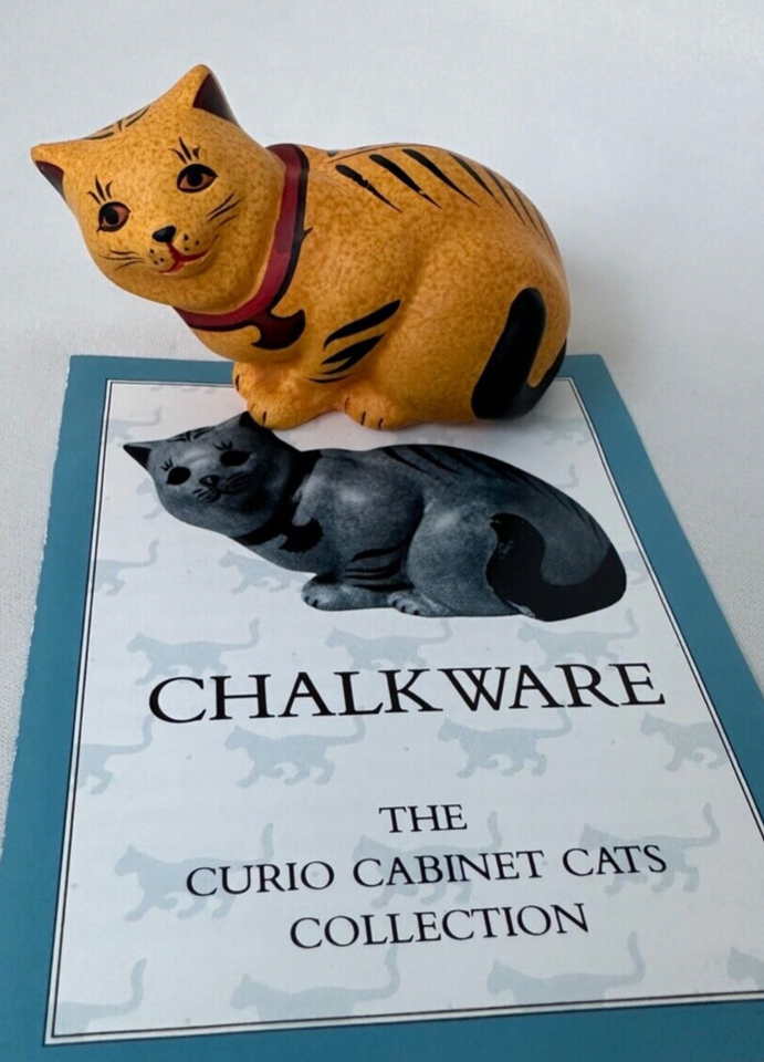 Franklin Mint Curio Cabinet Cats Chalkware With Card | eBay
