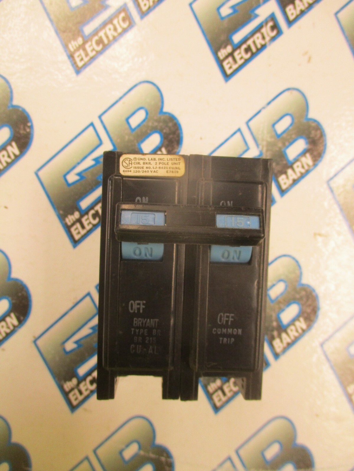 Bryant BR215 Circuit Breaker 15 Amp 240 Volt 2 Pole Plug In 10K ...