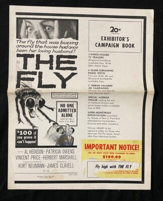 The Fly Original Movie Pressbook 1958 Vincent Price | eBay