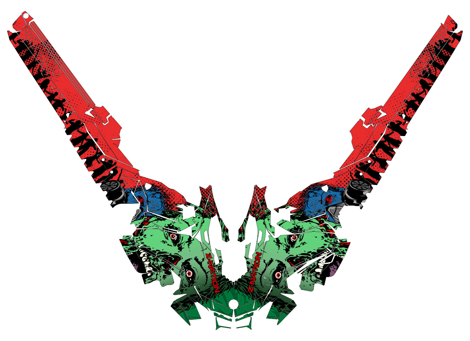 2017+ Ski Doo Gen 4 Sumit Z-NATION Graphic Kit Wrap Decals Stickers ...