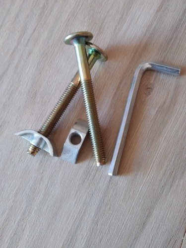 Half Moon M6 Threaded Washers With Furniture Connecting Bolts For Beds ...