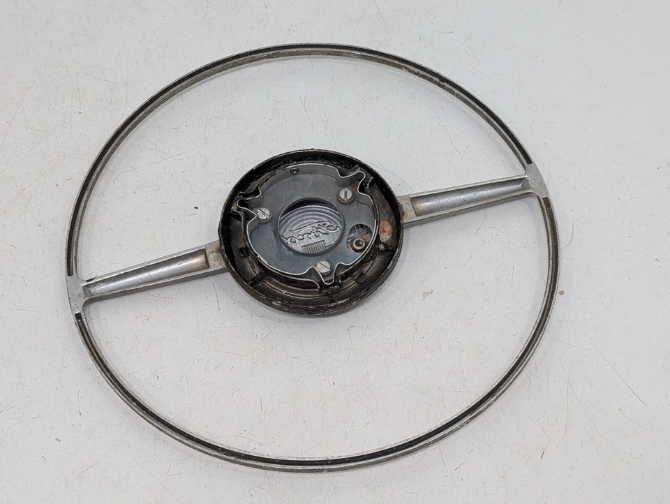 VINTAGE OEM FORD HORN RING BUTTON EMBLEM STEERING WHEEL TRIM USED PART ...