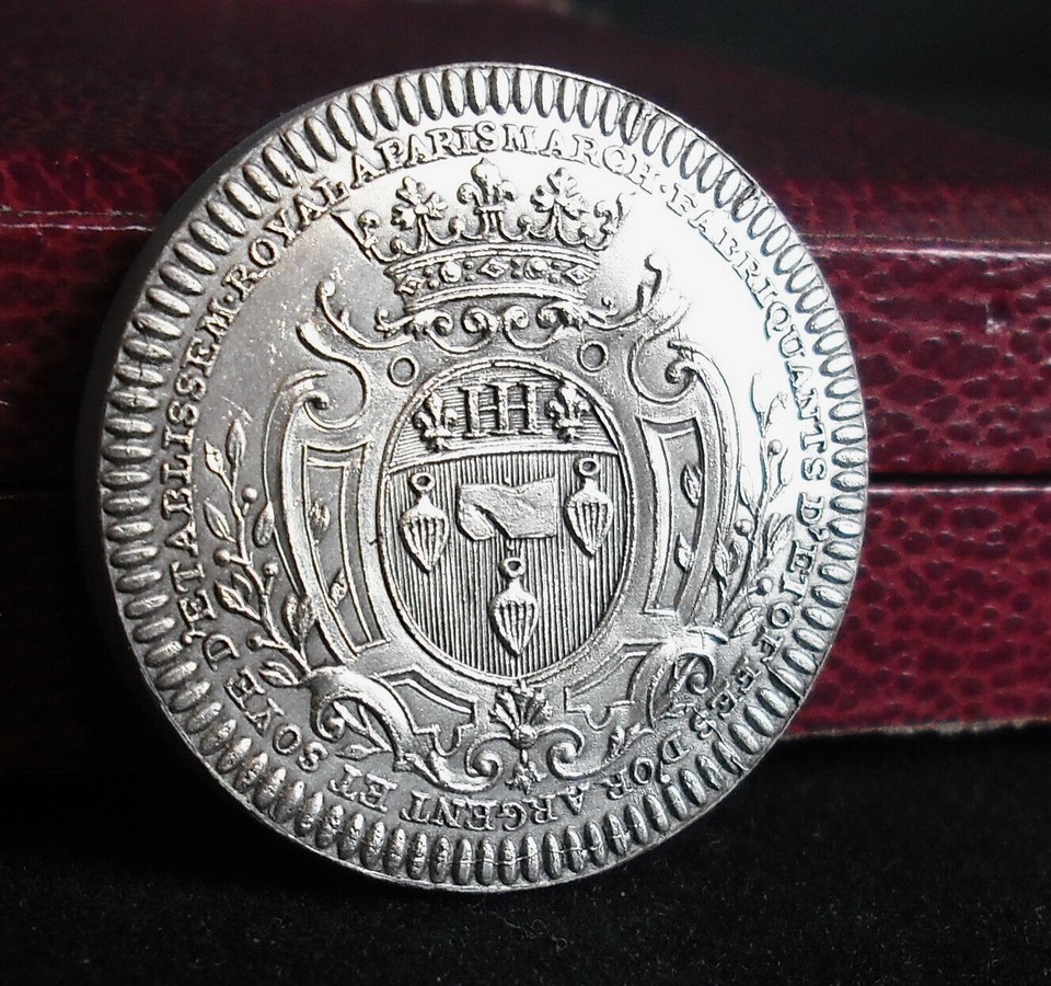 Medal Test Mint de Paris Silver 1970 c1730 Draper Iron on/Sew On Gold ...