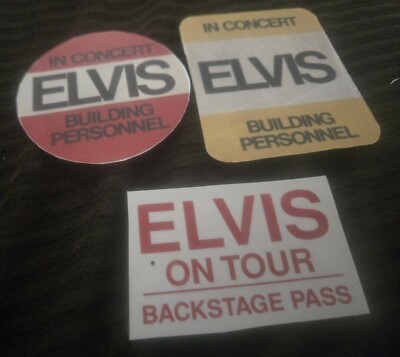 Elvis Back Stage Passes Set | eBay