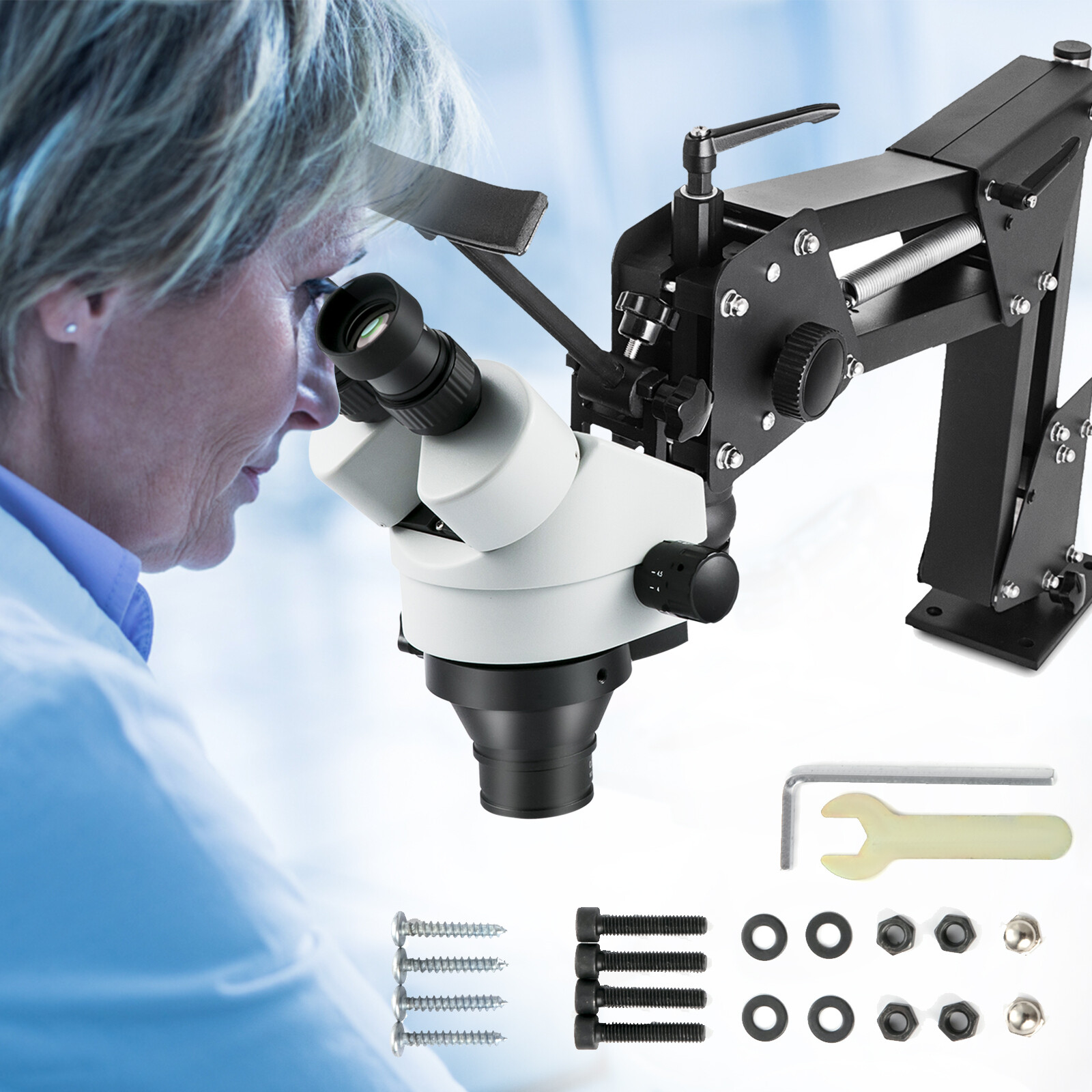 VEVOR 0.7X-4.5X Zoom Micro Inlaid Mirror Multi Directional Microscope ...