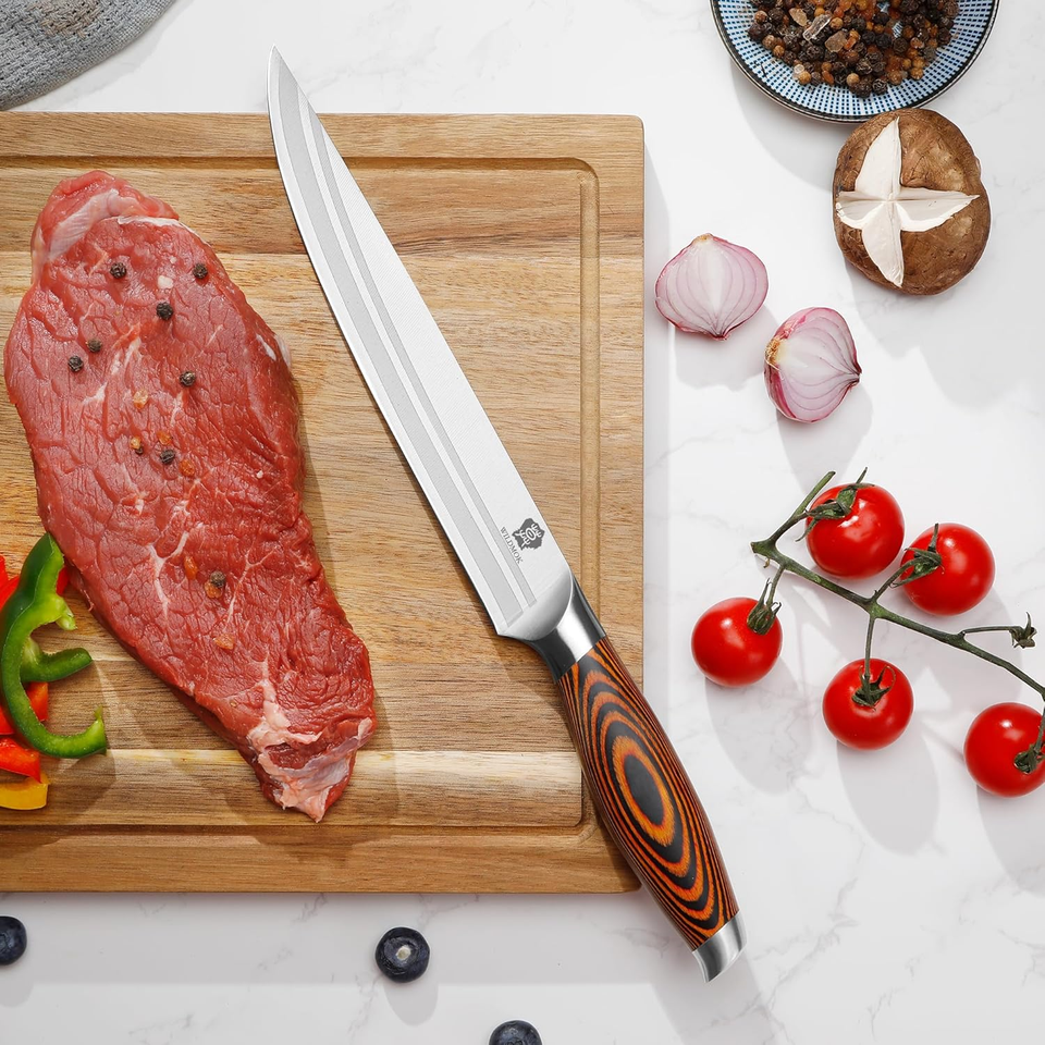 Coltello per Affettare Da 21 Cm - Acciaio Tedesco - Coltello Da Carne ...