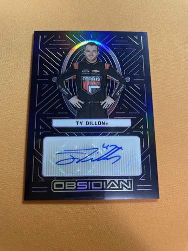 2023 Panini Chronicles Obsidian Racing Ty Dillon Purple Etch Autograph ...