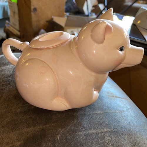Vintage Applause Inc Fat Pink Cereamic Pig Teapot. I Think There Is A ...