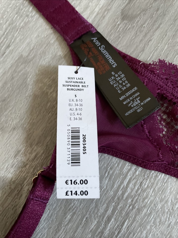 Ann Summers Size Small 8/10 Suspender Belt New & Tags Sexy Lace ,RRP £ ...