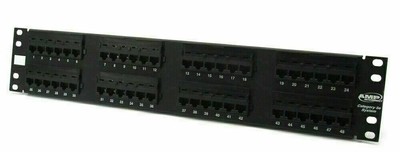 AMP NETCONNECT 406331-1 RJ45 Cat 5e 48-Port Patch Panel, 110Connect ...
