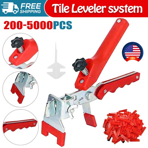 200 - 5000 Pcs Clip Tile Leveling System Kit Floor Wall Tile Spacer ...