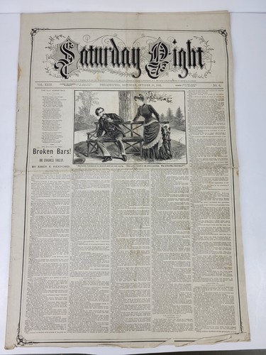 Vintage Saturday Night October 10 1885 - Newspaper Vol. 23 No. 6 | eBay