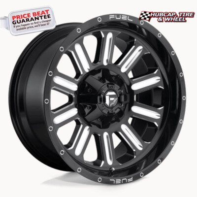 FUEL 1PC D620 GLOSS BLACK MILLED - 20X10 - 8X180 BP, -18MM Offset (1 ...