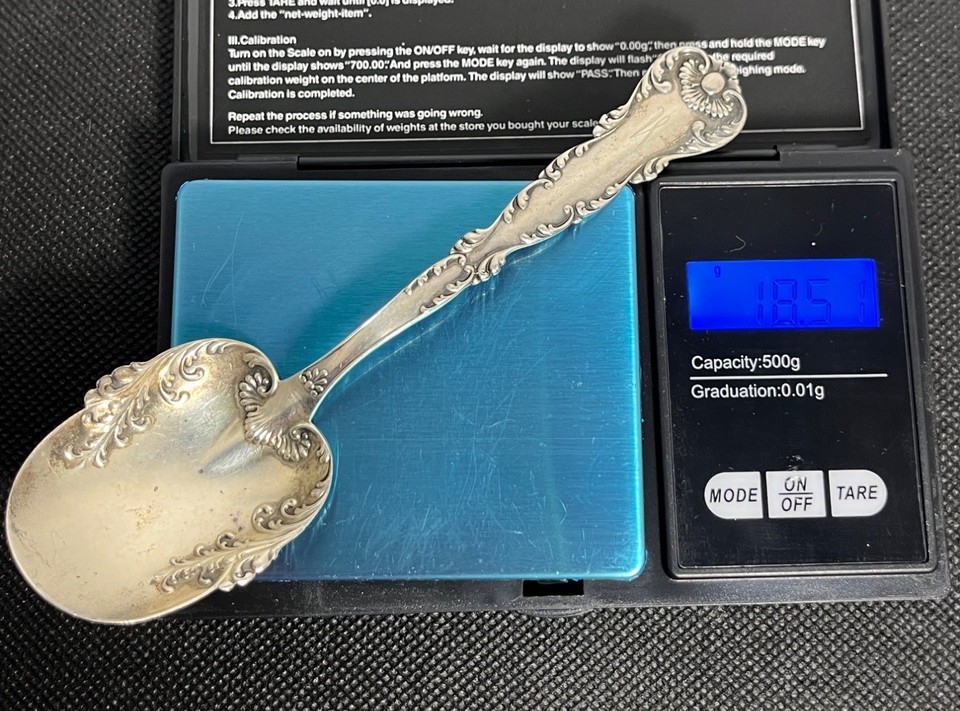 Antique Whiting Co Kings Court Pattern Silver Neapolitan Spoon Patent ...