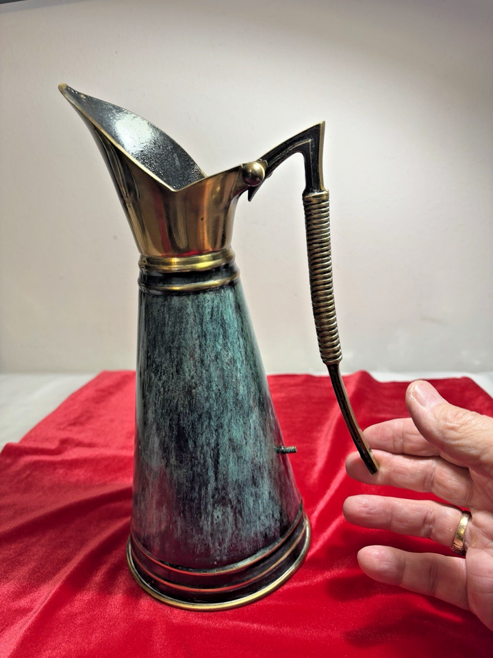 Brass & Enamel Pitcher by Famous Artist DAYAGI | eBay