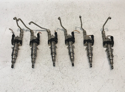 07-15 BMW 535i E60 E90 N54 FUEL INJECTORS INDEX 12 SET OF 6 OEM 7585261 ...