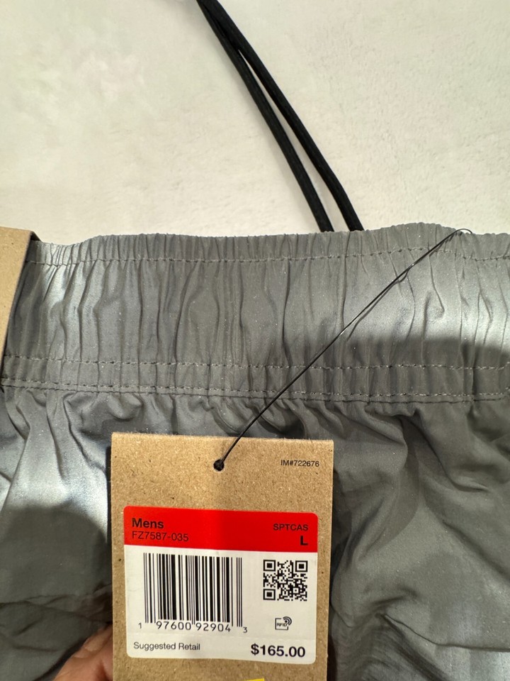 Nike Tech Woven Flash Pants Size Large Reflect Silver Black FZ7587 035 ...