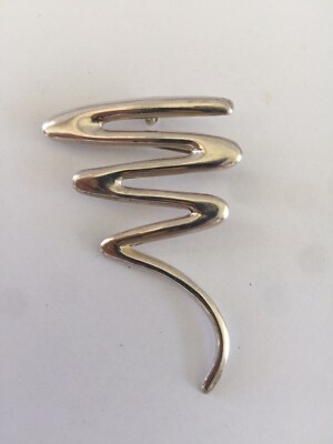 Vintage Sterling Squiggle Pin Brooch Thailand | eBay