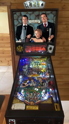 SEGA MAVERICK Pinball Machine Translite - Awesome ALTERNATE TRANSLITE ...