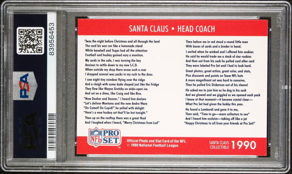 1990 Pro Set Santa Claus #1990 PSA 7 NEAR MINT | eBay