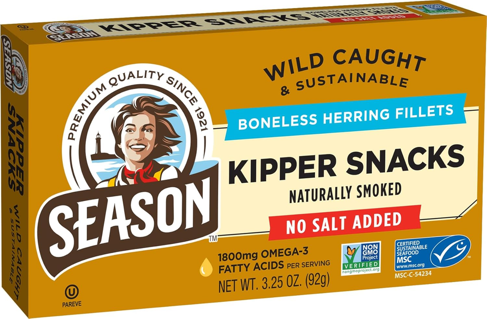 Kipper Snacks - Boneless Herring Fillets, No Salt Added, Naturally ...