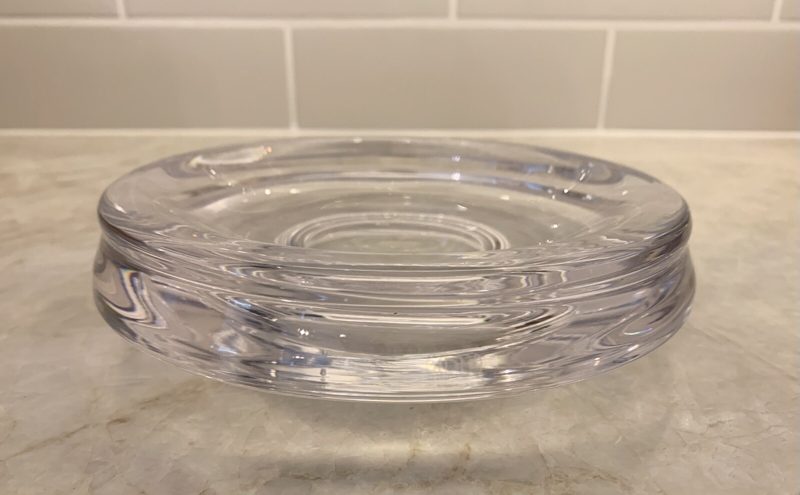 Bayel Cristal 6-7/8" Round Bowl Candy Dish Signed France Crystal ...