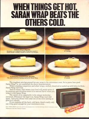 Vintage advertising print ad Saran Plastic Wrap Corn good enough for ...