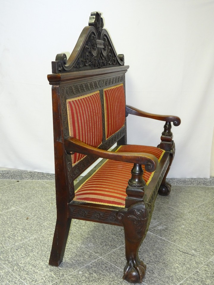 EXQUISITE ANTIQUE 19 c. HEAVILY CARVED WOOD RENAISSANCE REVIVAL HALL ...