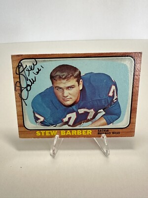 1966 Topps Stew Barber Signed Card Auto Autograph NFL Buffalo Bills | eBay
