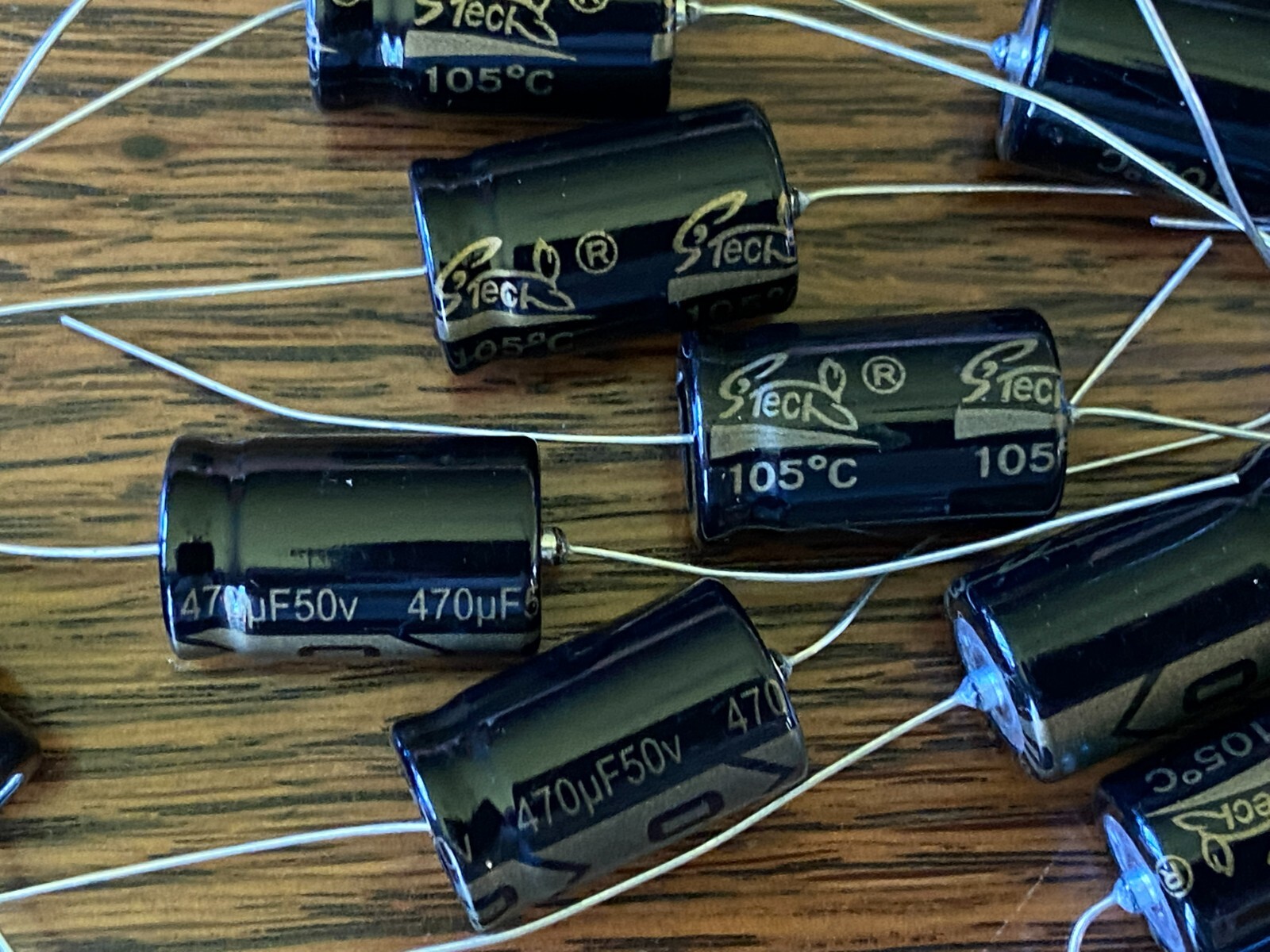 25pc Electrolytic Capacitor Axial 2000hr +105℃ 470uF 50V φ13x21mm ...