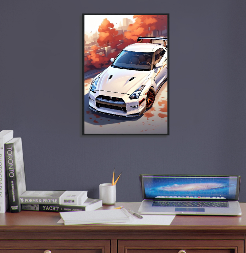 Nissan Skyline GTR R35 Car | Wall Art Framed Print (20cm x 25cm) | eBay UK