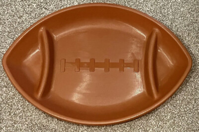Football Chips and Dip Serving Tray with Utensil Caddy for Tailgate ...