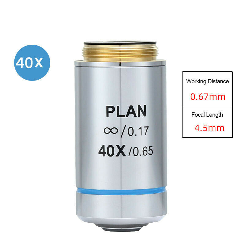 1PC 4X 10X 20X 40X 60X 100X Infinity Plan Objective Lens for Olympus ...