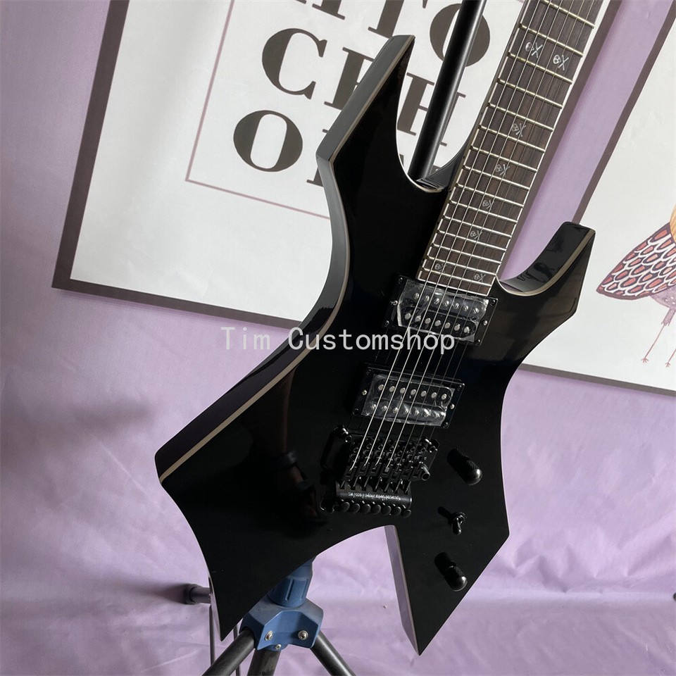 Solid Body 7 String BC Electric Guitar Black Rich Warlock Extreme ...