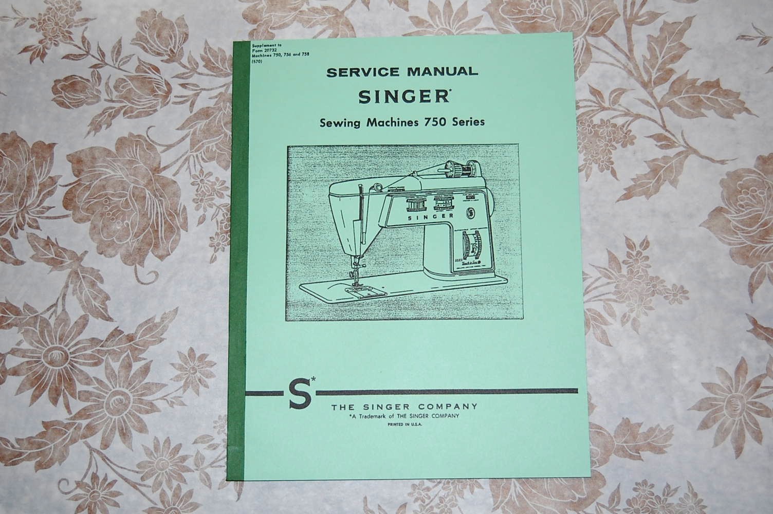 Professional Full Size Service Manual on CD - Singer 750 756 758 Sewing ...