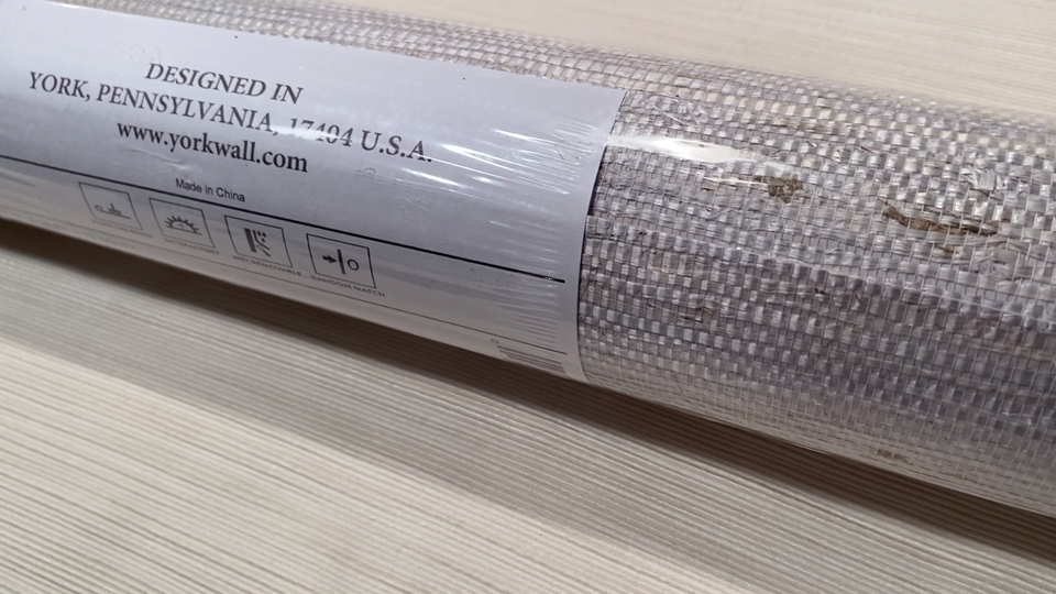 8YD YORK CV4220 Artisanal Light Blue Arrowroot Grasscloth Wallpaper ...