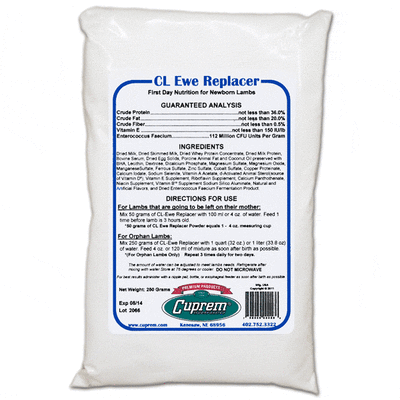 CL EWE REPLACER Colostrum Supplement or Replacer for Newborn Lambs ...