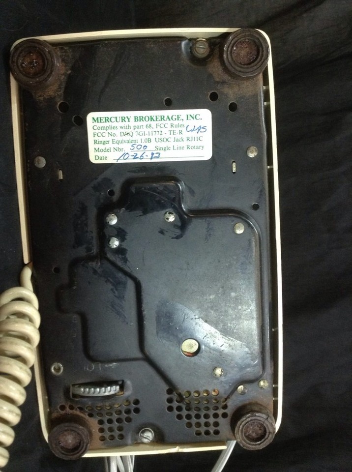 Vintage Rotary Phone Dial Almond Desk Top Telephone ITT Model 500 | eBay