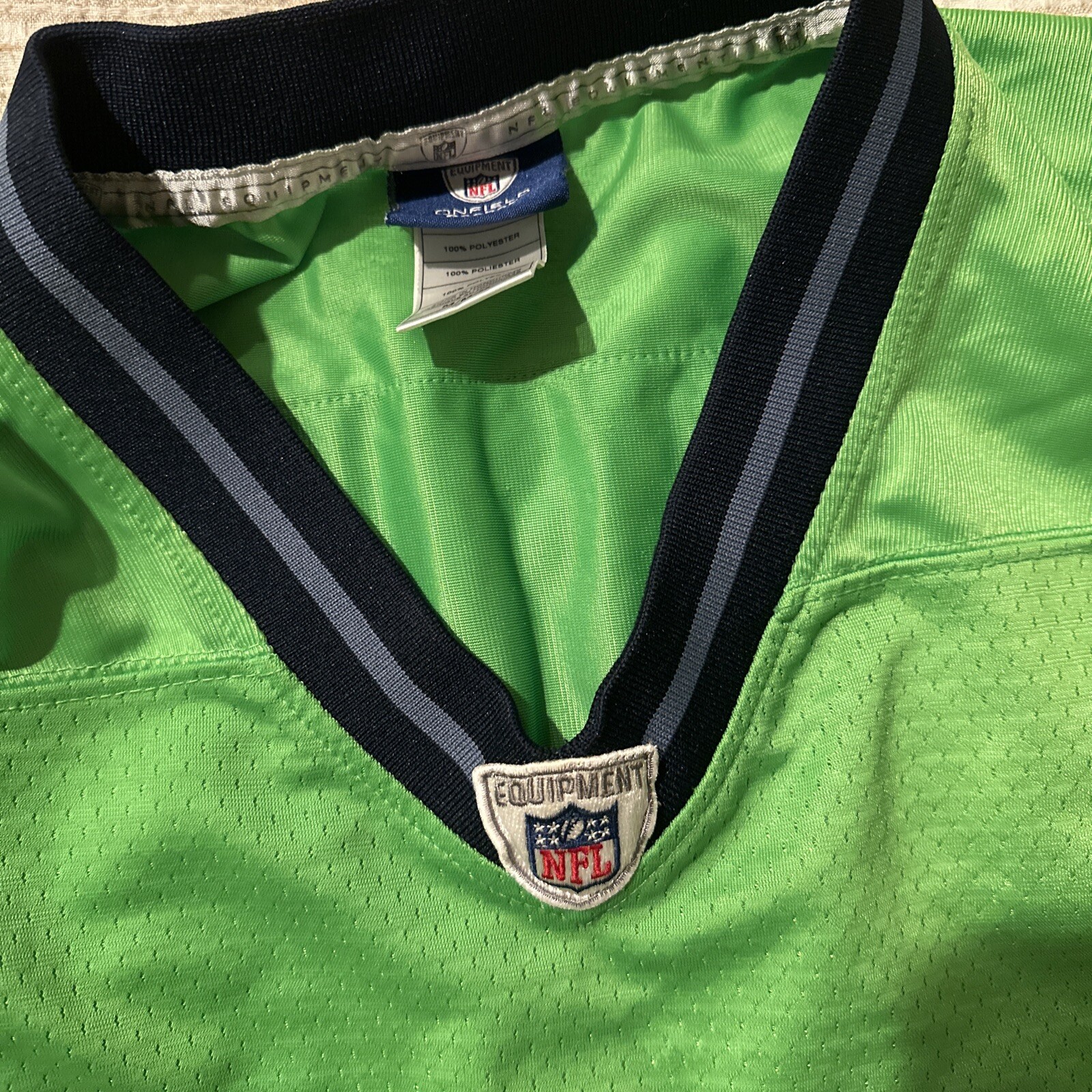 Seahawks Lime Green Reebok Jersey Men’s Size Medium | eBay