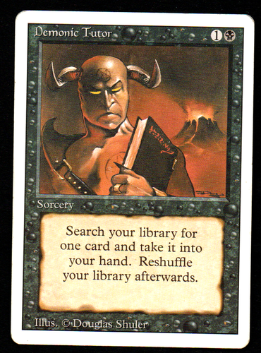 ENGLISH Pr cepteur diabolique Revised - Demonic Tutor Ex Bck PL MTG ...