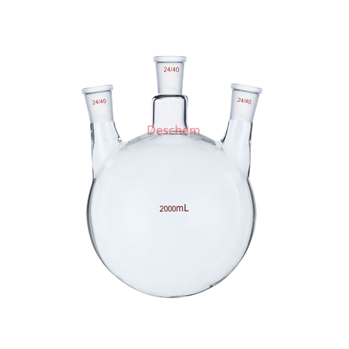 2000ml 24/40 Glass Flask Round Bottom 3-Neck Three Necks 2 Litre ...