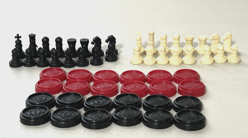 Chess and Checkers Game Replacement Plastic Pieces Lot | eBay